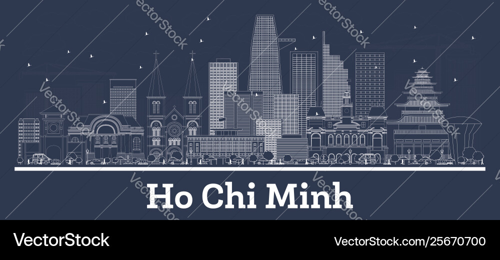 Ho Chi Minh City Skyline Royalty Free Vector Image