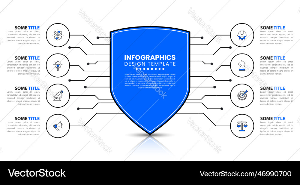Infographic template cyber security concept Vector Image