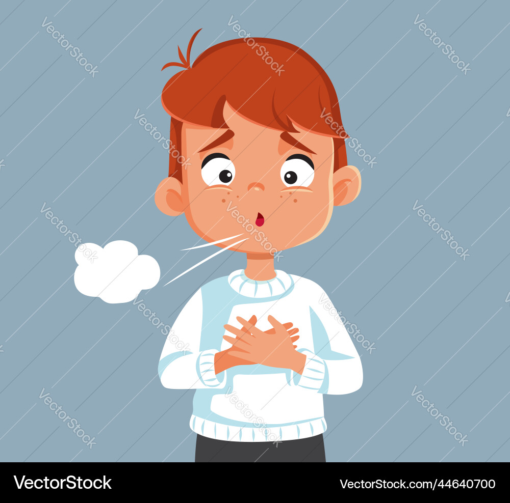 Coughing In Arm Cartoon