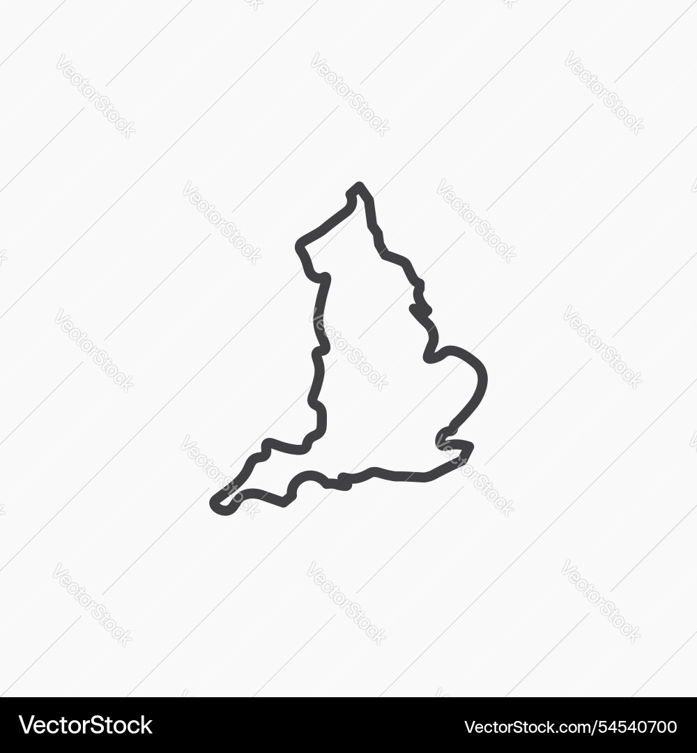 Map of england icon Royalty Free Vector Image - VectorStock