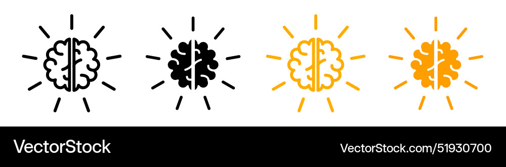 Mind science and brain research icon Royalty Free Vector