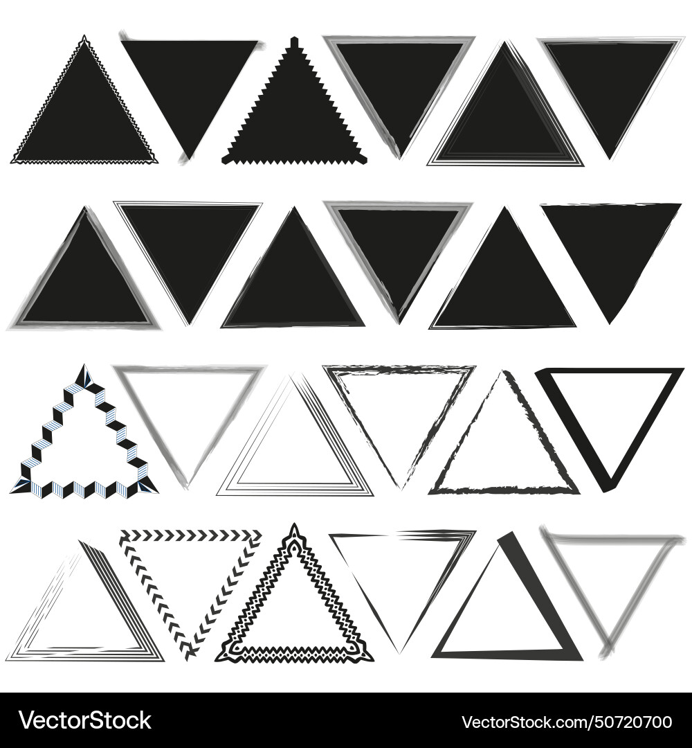 Triangle design elements collection Royalty Free Vector Triangle design elements collection Royalty Free Vector