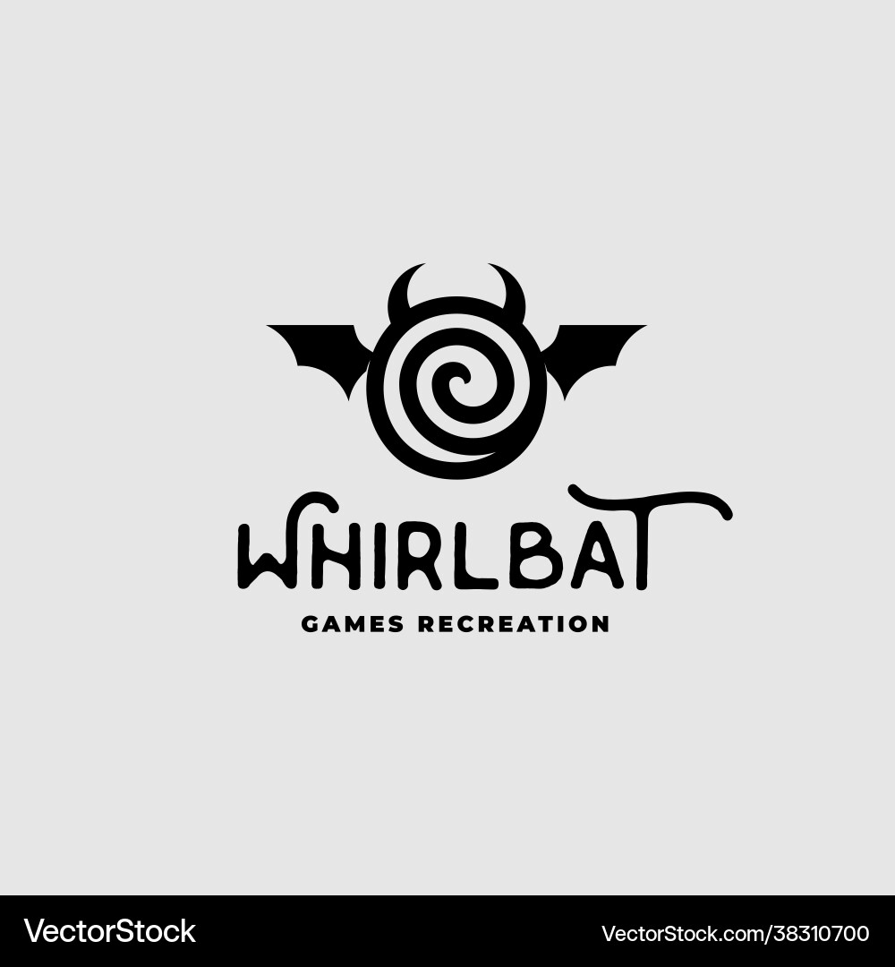 Whirl bat game logo Royalty Free Vector Image - VectorStock