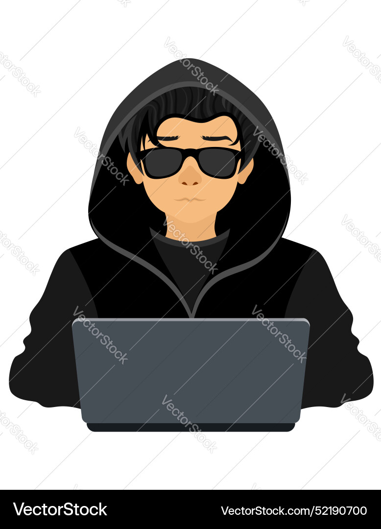 Young hacker programmer it specialist coder Vector Image Young hacker programmer it specialist coder Vector Image