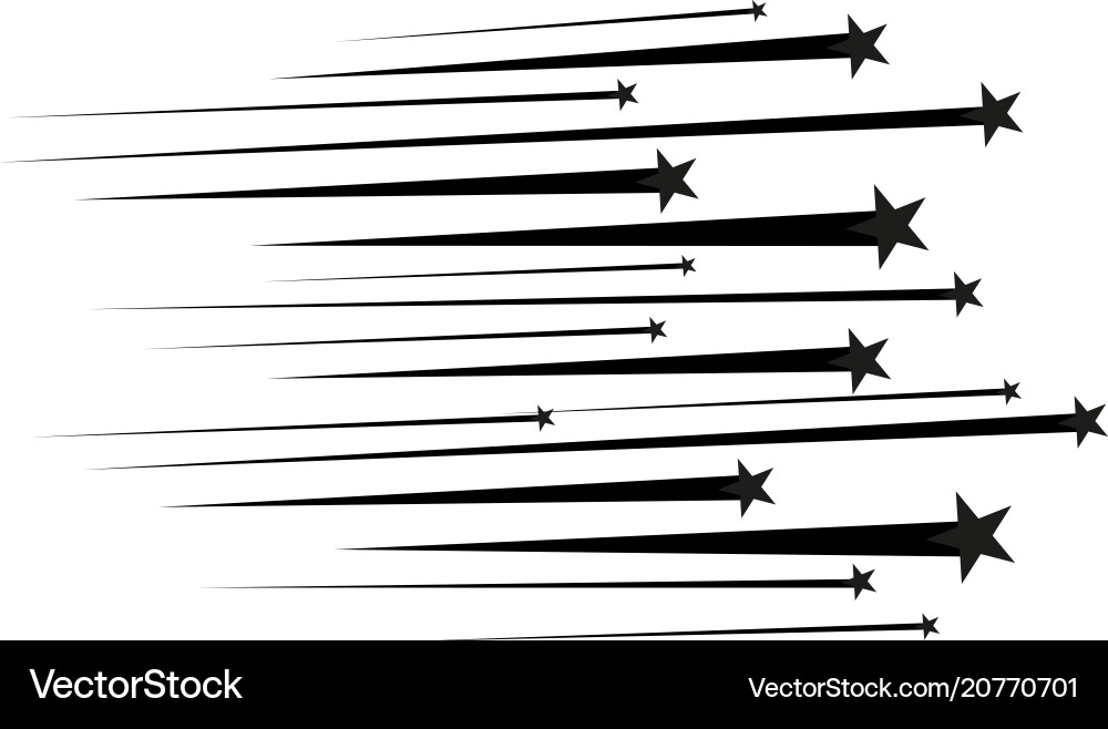 Abstract falling star - black shooting Royalty Free Vector