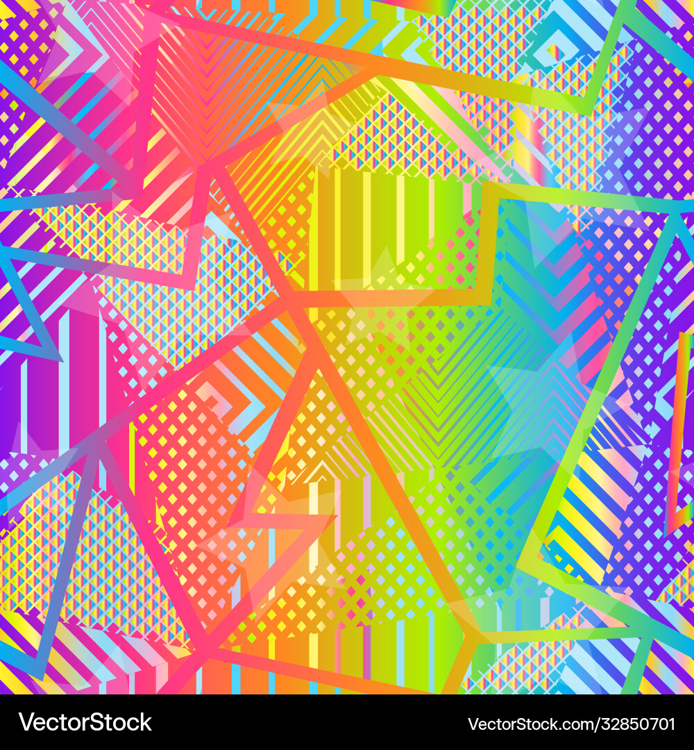 Abstract rainbow geometric pattern Royalty Free Vector Image