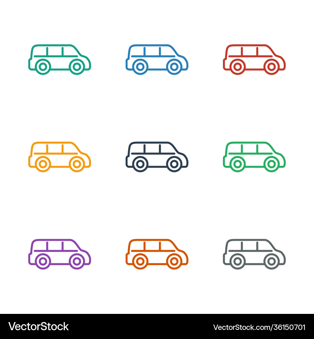 Car icon white background Royalty Free Vector Image