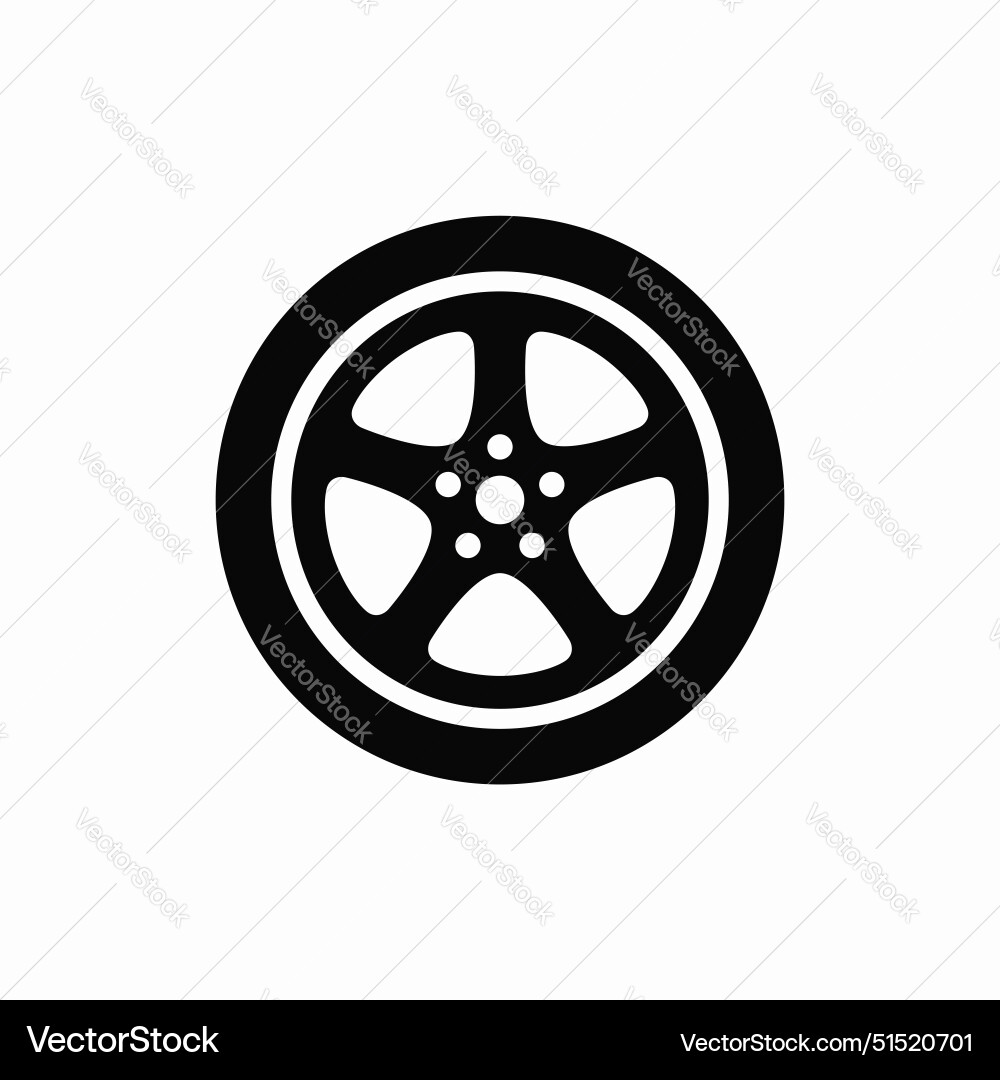 Car wheel icon Royalty Free Vector Image - VectorStock