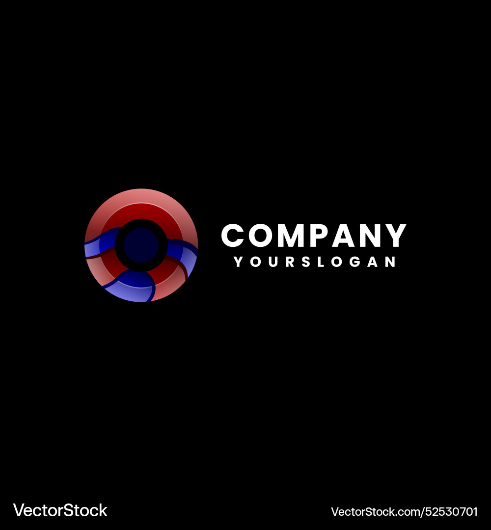 Colorful modern letter o logo design Royalty Free Vector