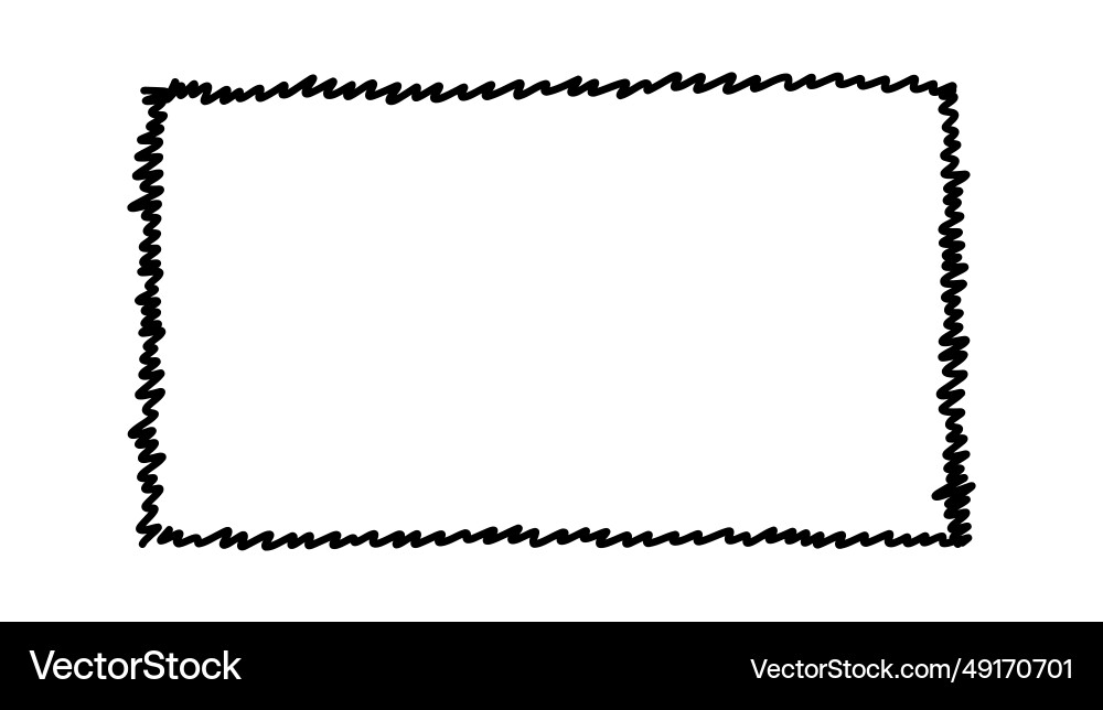 Doodle frames rectangle hand drawn borders Vector Image