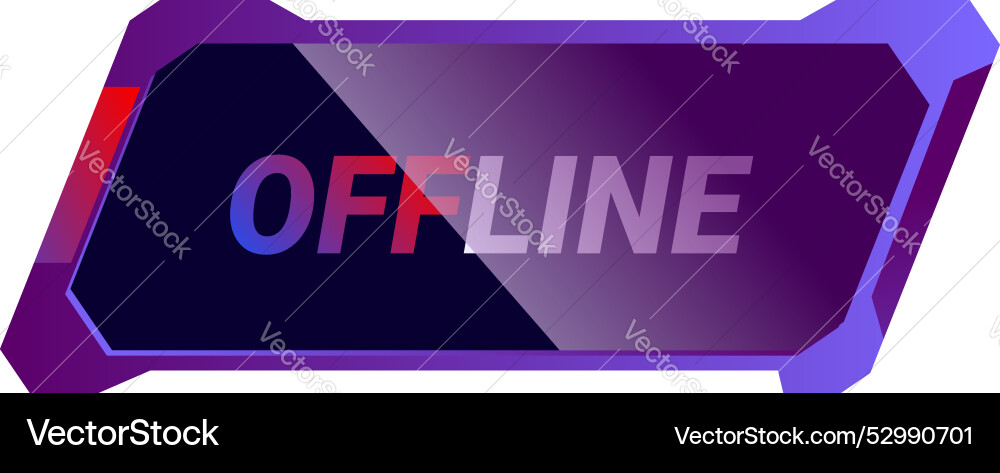 Futuristic offline screen showing streamer Vector Image