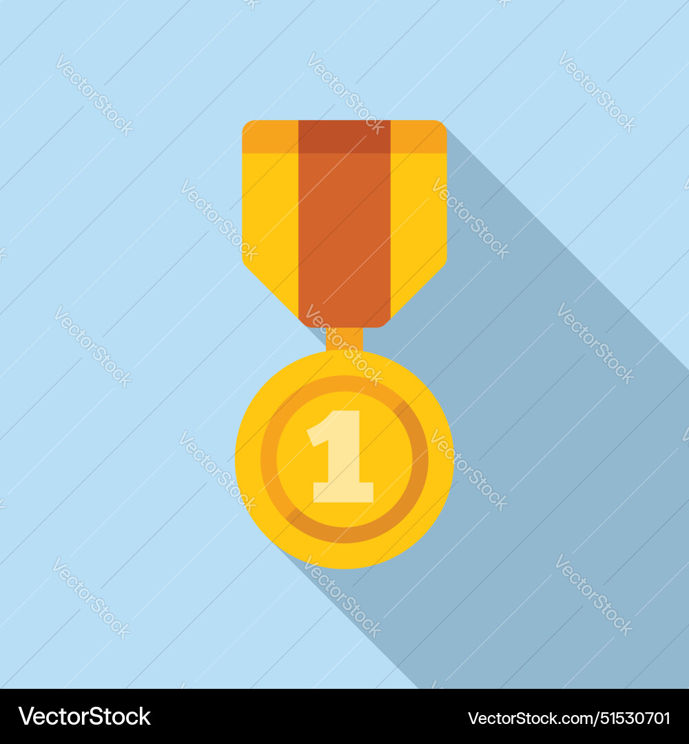 Number one medal representing victory Royalty Free Vector