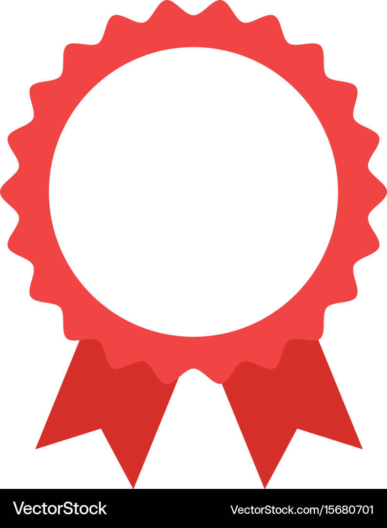 Seal with ribbon icon Royalty Free Vector Image