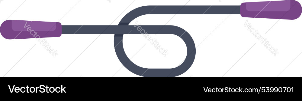 Skipping rope lying on the floor with handles Vector Image