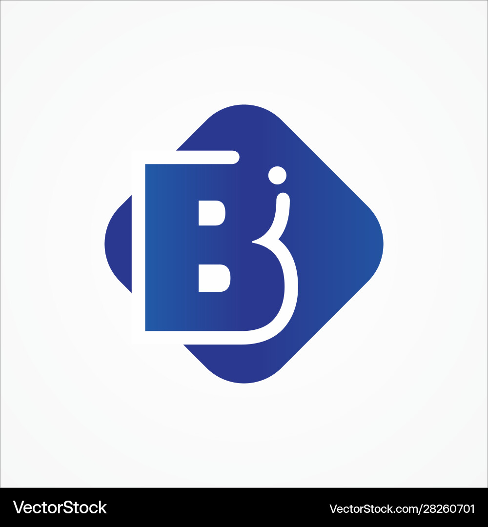 Square symbol letter b design minimalist Vector Image