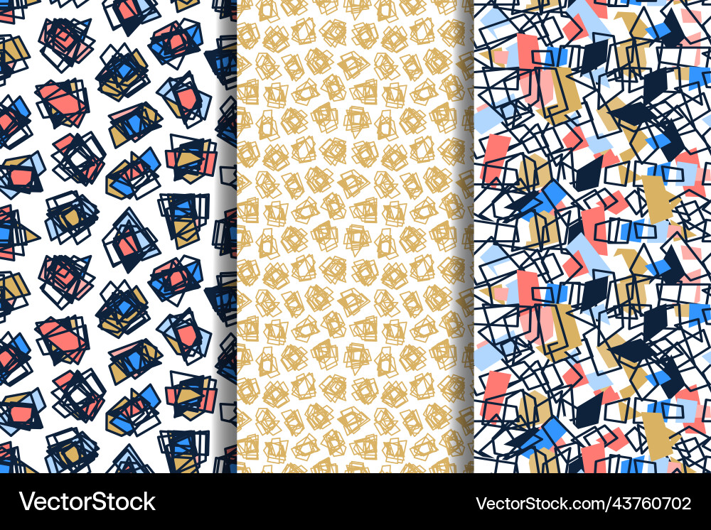 Abstract art pattern set modern and fashion Vector Image