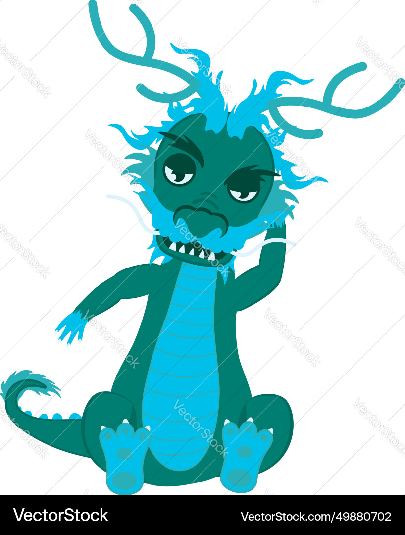 Asian water dragon Royalty Free Vector Image - VectorStock