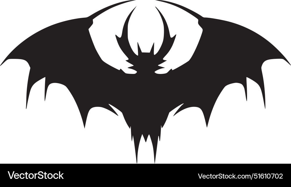 Bat - black and white isolated icon Royalty Free Vector