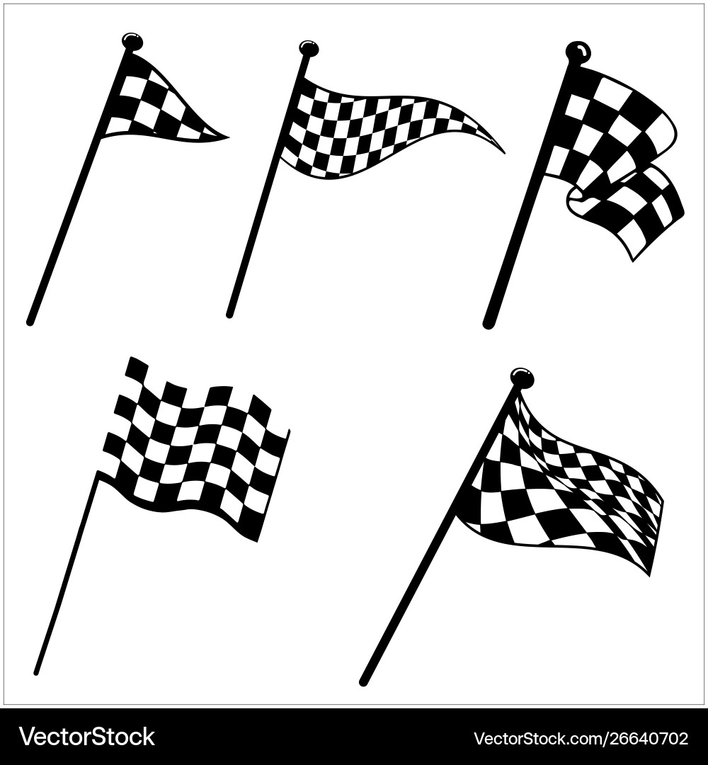 Kontrollierte Rennfahne Lizenzfreies Vektorbild