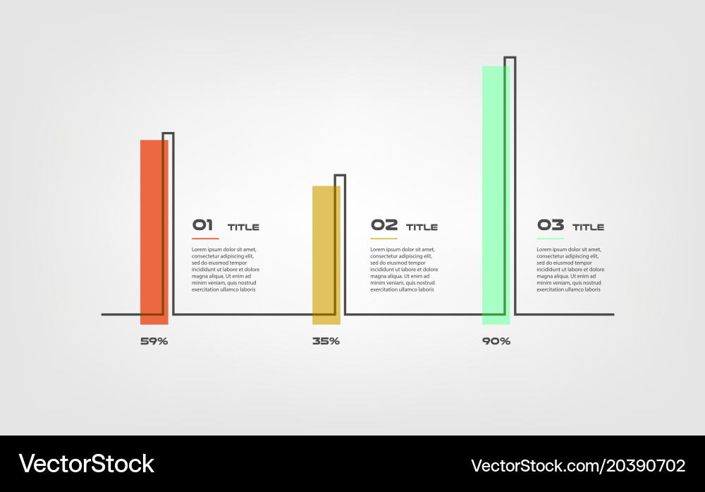 Diagram cartoon steps infographics with retro Vector Image
