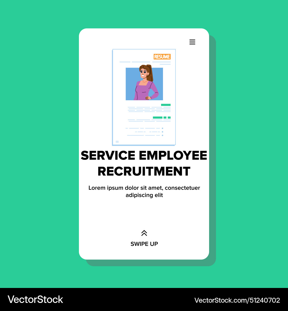 Hiring service employee recruitment Royalty Free Vector