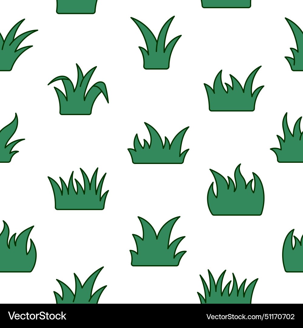 Lawn grass seamless pattern flora garden plant Vector Image
