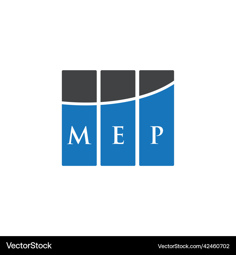 Mep letter logo design on white background Vector Image
