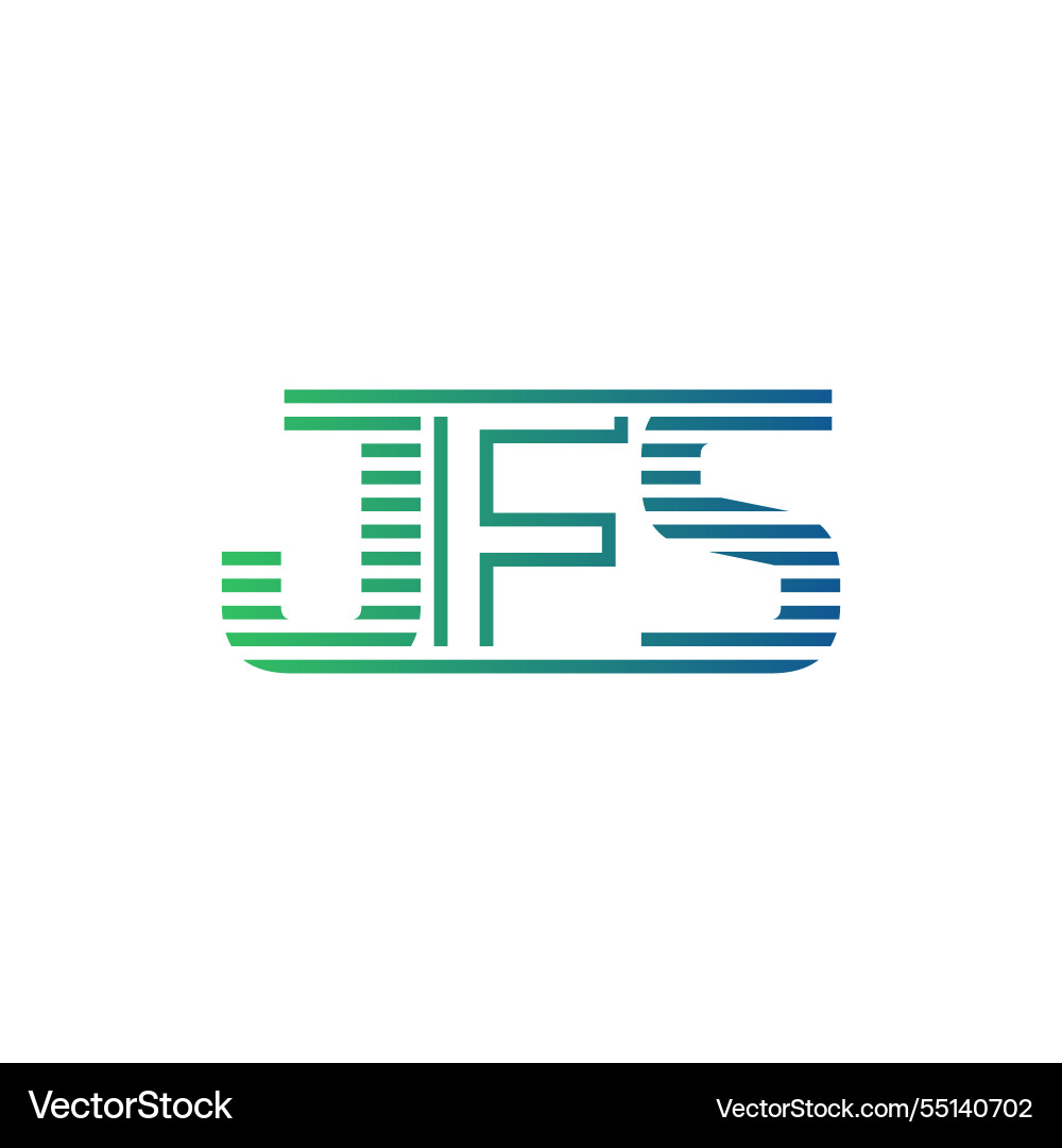 Modern jfs logo design letter minimalist Vector Image