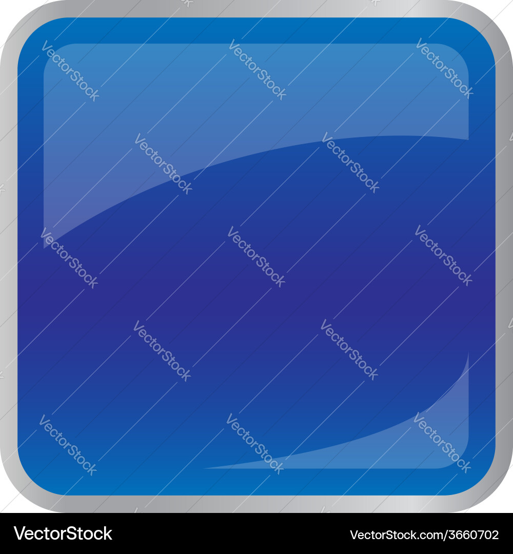 Square dark blue button for website Royalty Free Vector