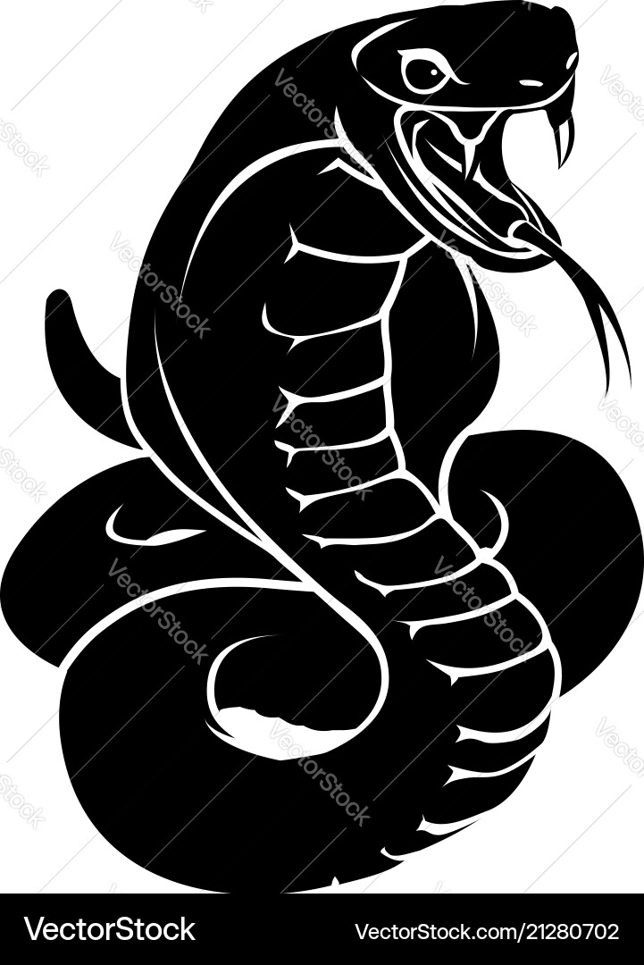 Stylized Cobra Snake Royalty Free Vector Image
