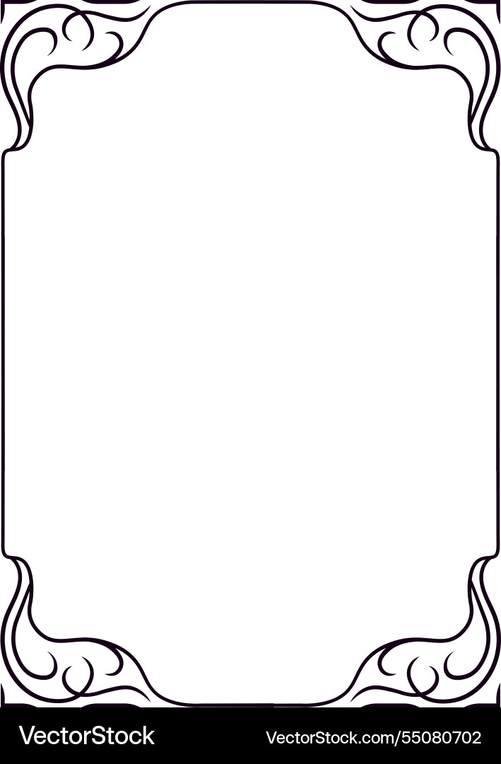 Vertical decorative border featuring elegant Vector Image