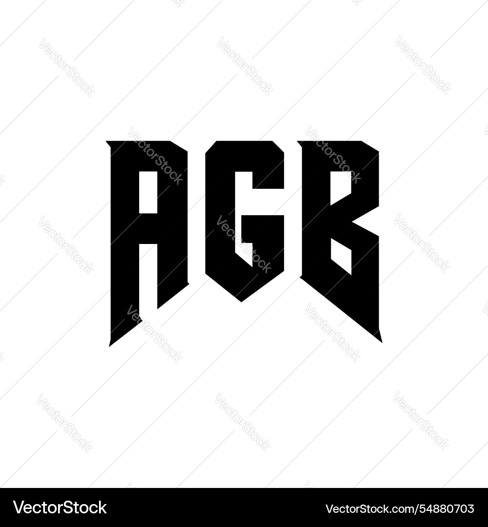 Agb letter logo design for technology company Vector Image