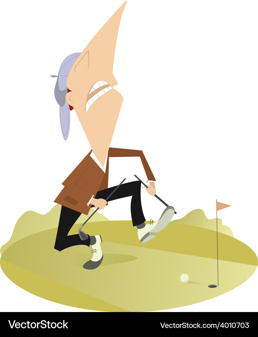 Angry golfer Royalty Free Vector Image - VectorStock