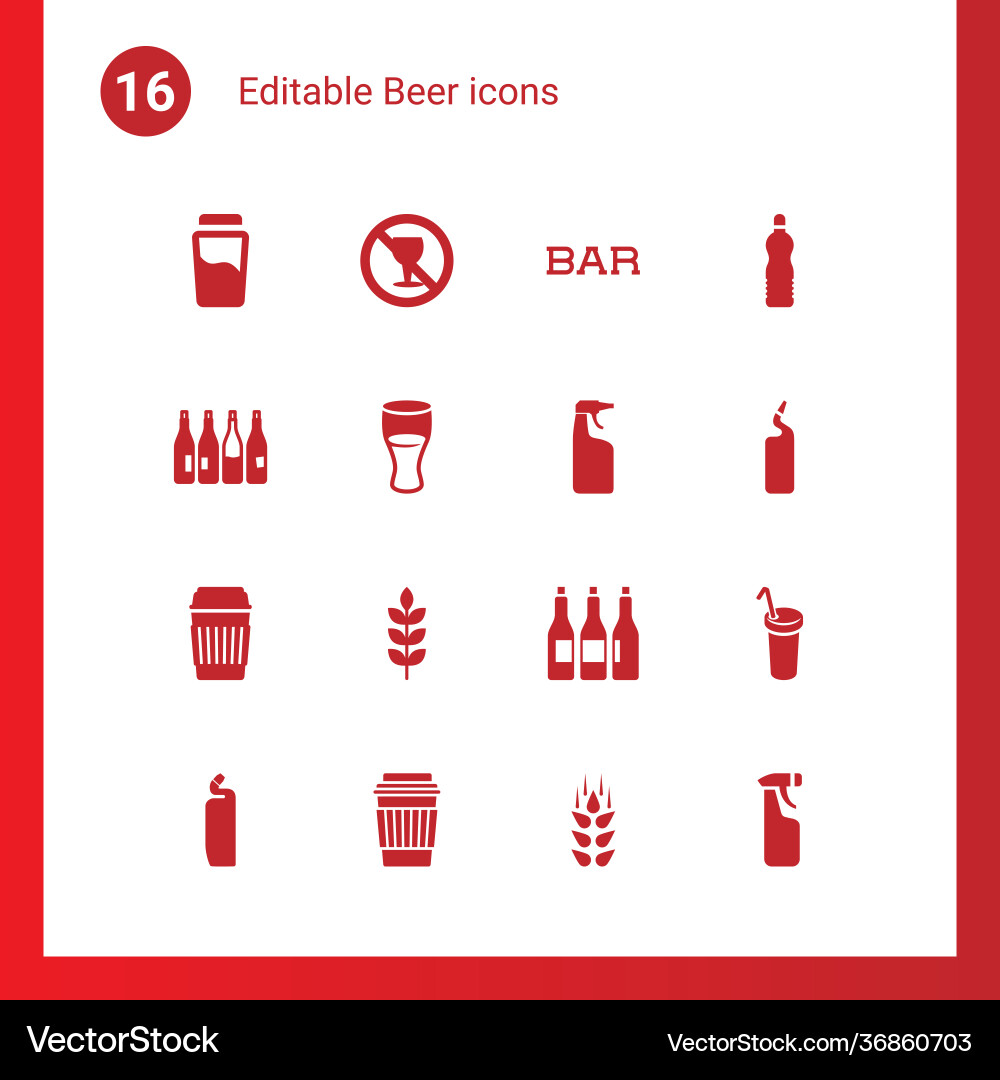 Bier Icons Lizenzfreies Vektorbild - VectorStock