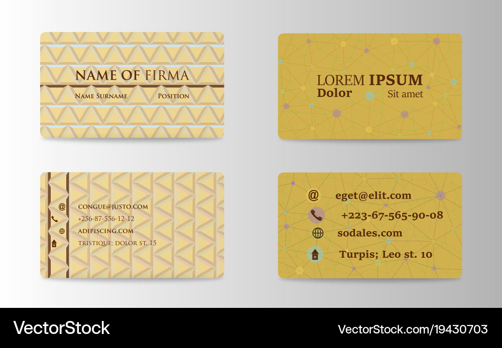 Business and visit card Royalty Free Vector Image