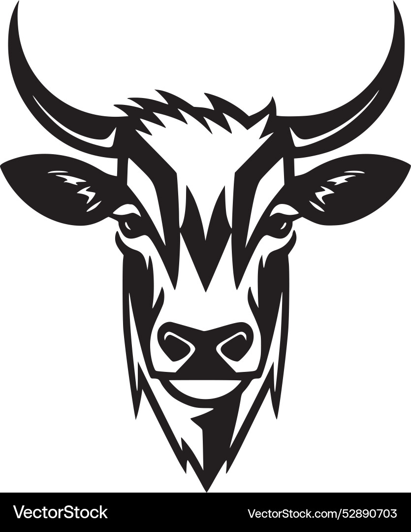 Cow - black and white isolated icon Royalty Free Vector