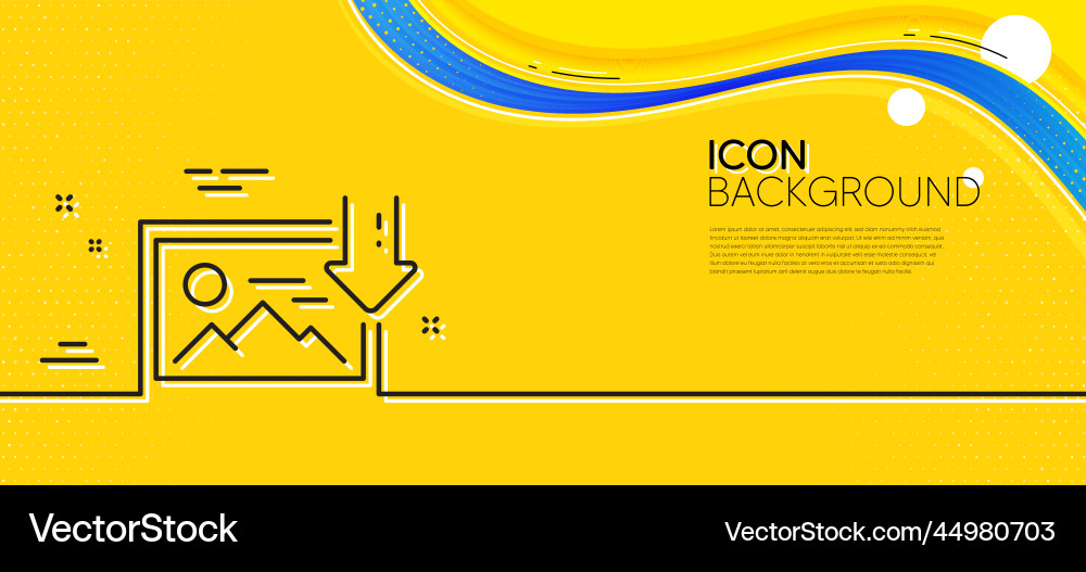 Download photo line icon image thumbnail sign Vector Image
