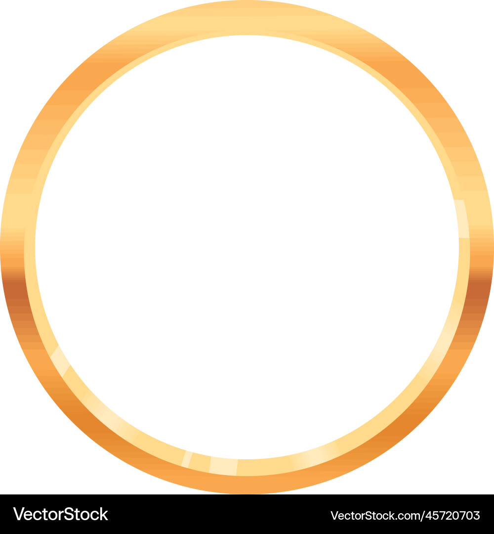 Golden circle icon Royalty Free Vector Image - VectorStock