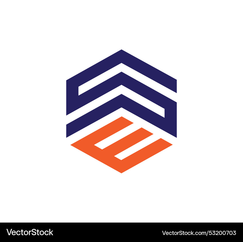 Initial se letter logo design template Royalty Free Vector