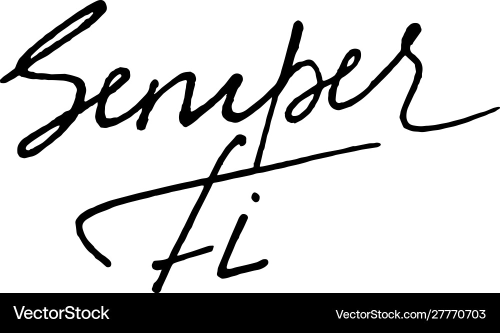 Semper fidelis - always faithful Royalty Free Vector Image