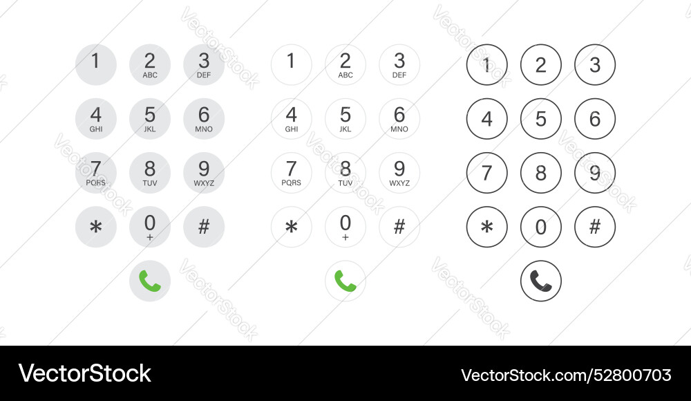 Smartphone dial button icon in flat style phone Vector Image