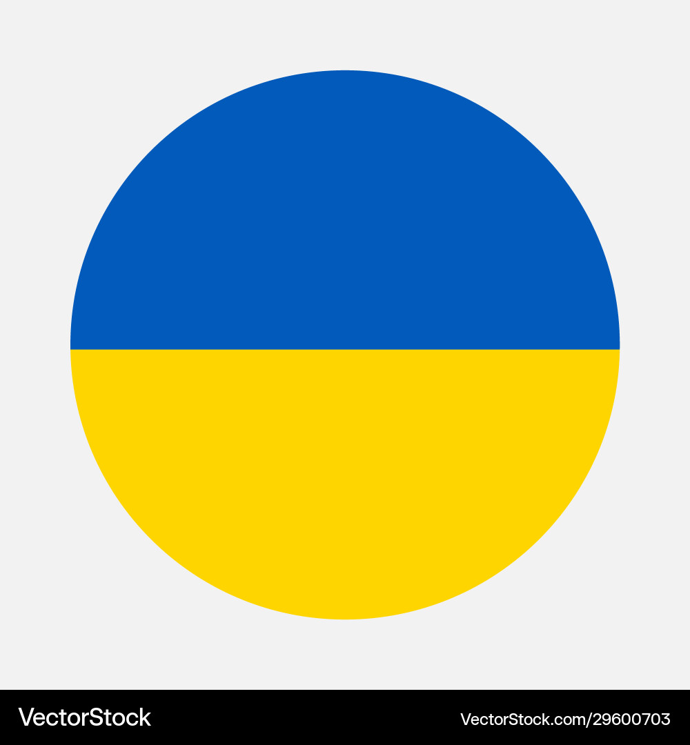 Ukraine flag circle Royalty Free Vector Image - VectorStock