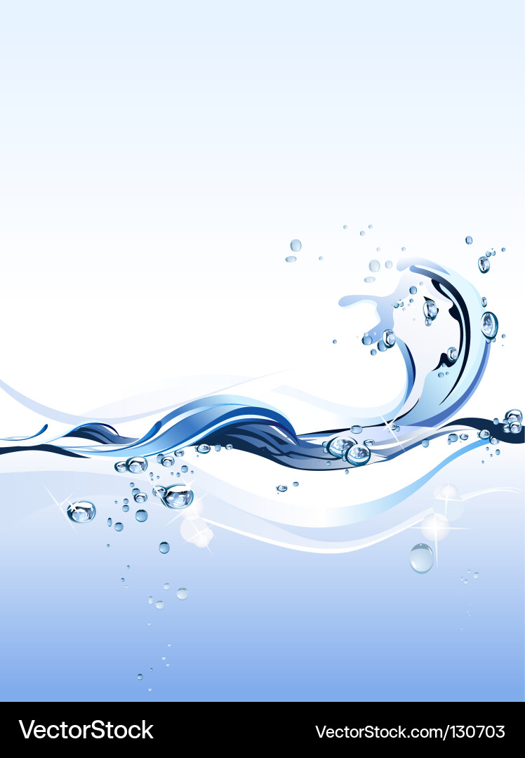 Water wave Royalty Free Vector Image - VectorStock