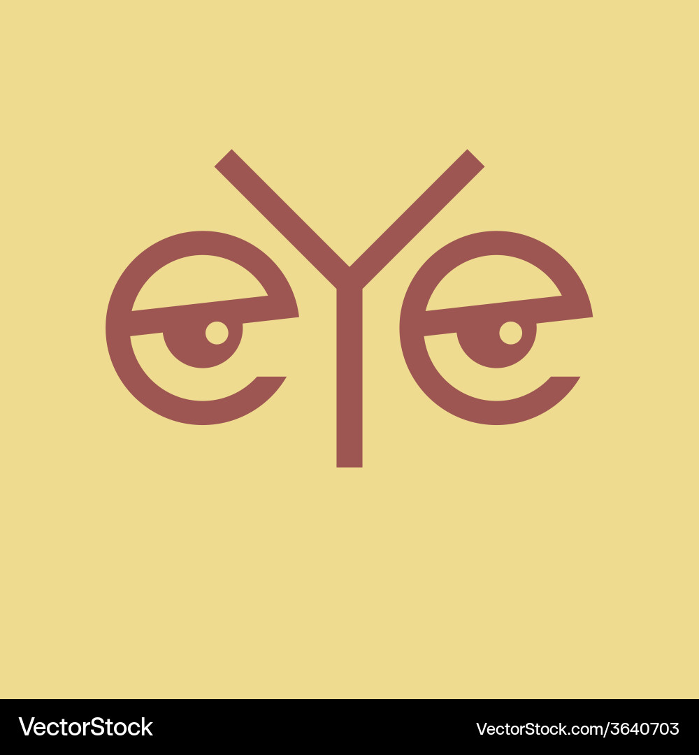 Word eye Royalty Free Vector Image - VectorStock