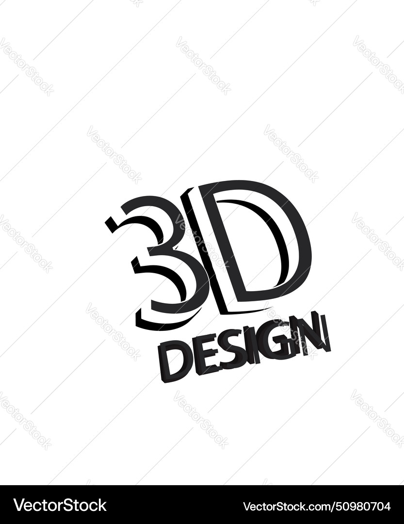 3d-design Royalty Free Vector Image - VectorStock