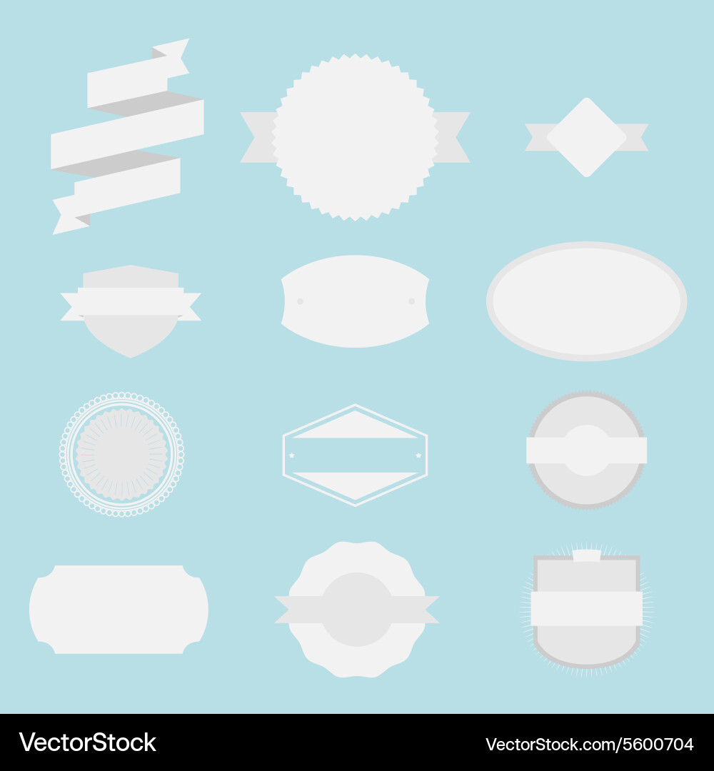 Blank labels set Royalty Free Vector Image - VectorStock