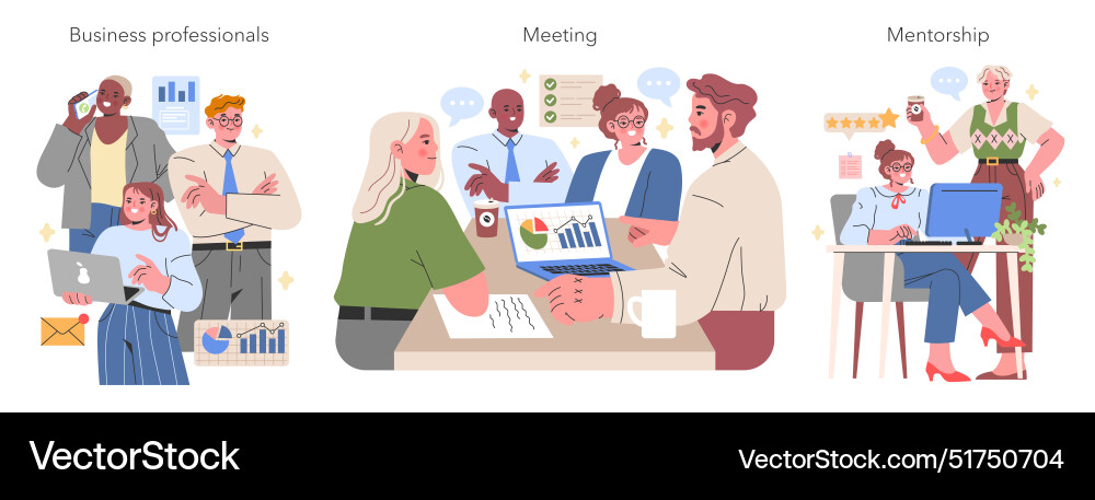 Business professionals concept Royalty Free Vector Image