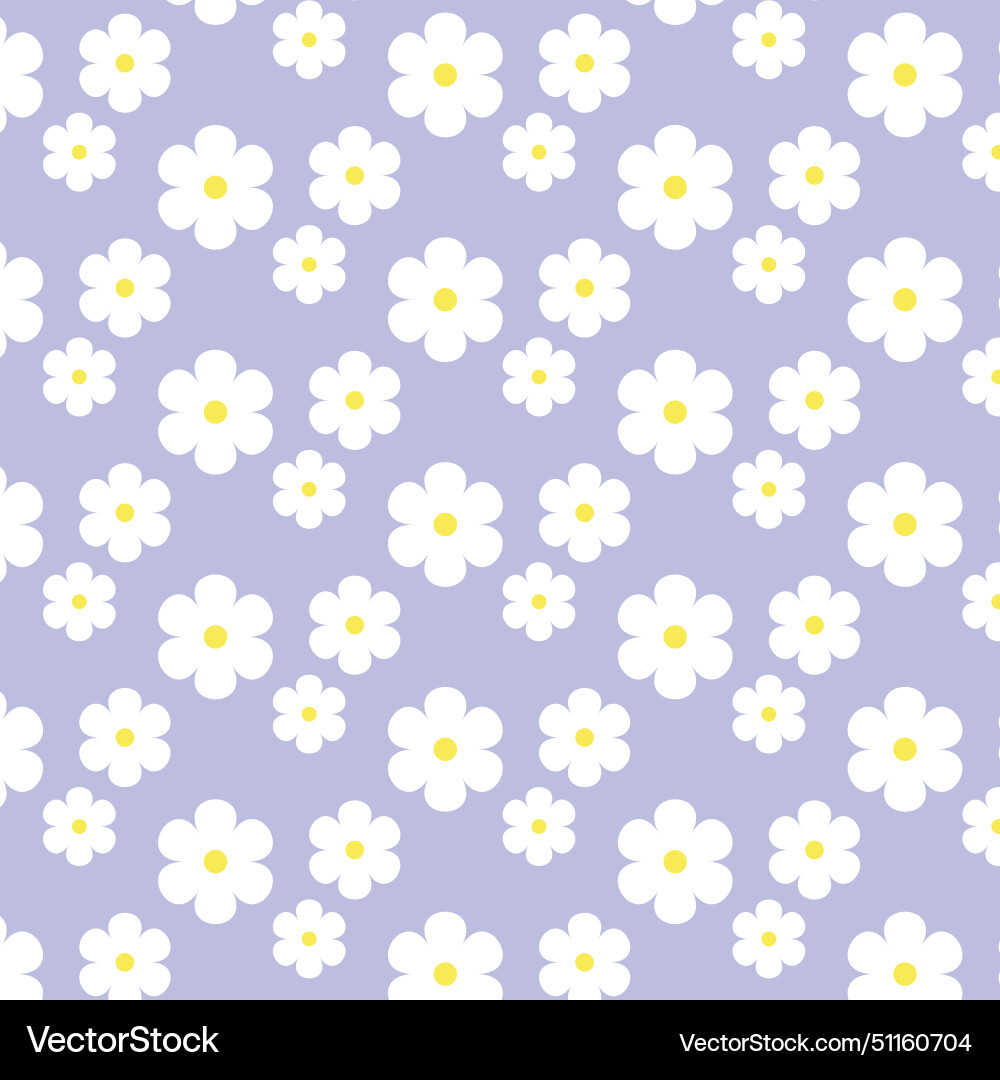 Daisy on a light purple pastel background Vector Image
