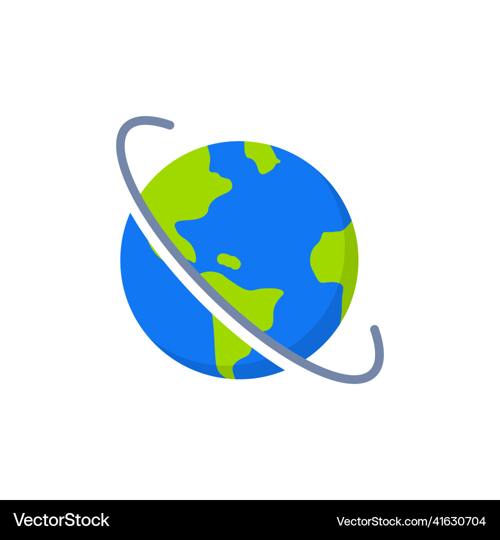 Earth planet icon globe eco world flat Royalty Free Vector