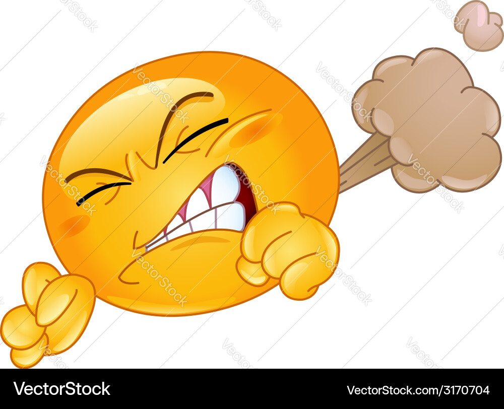 Farting emoticon Royalty Free Vector Image - VectorStock